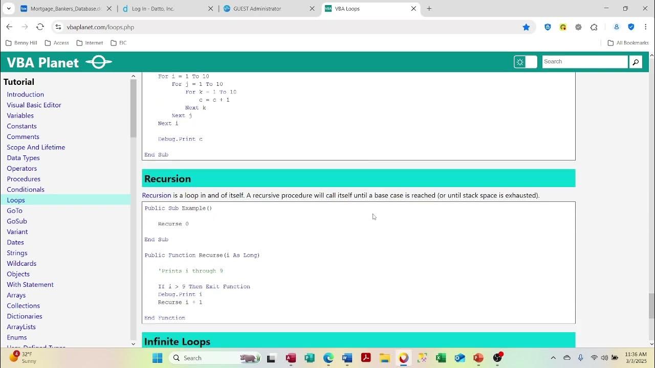 MS Access Visual Basic for Applications: Basic - YouTube