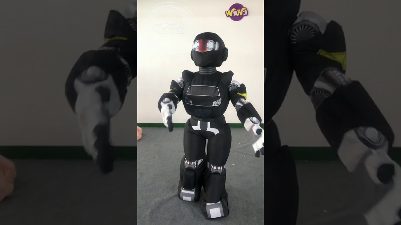 Black Inflatable Robot Costume For Stage Decoration Parade - YouTube