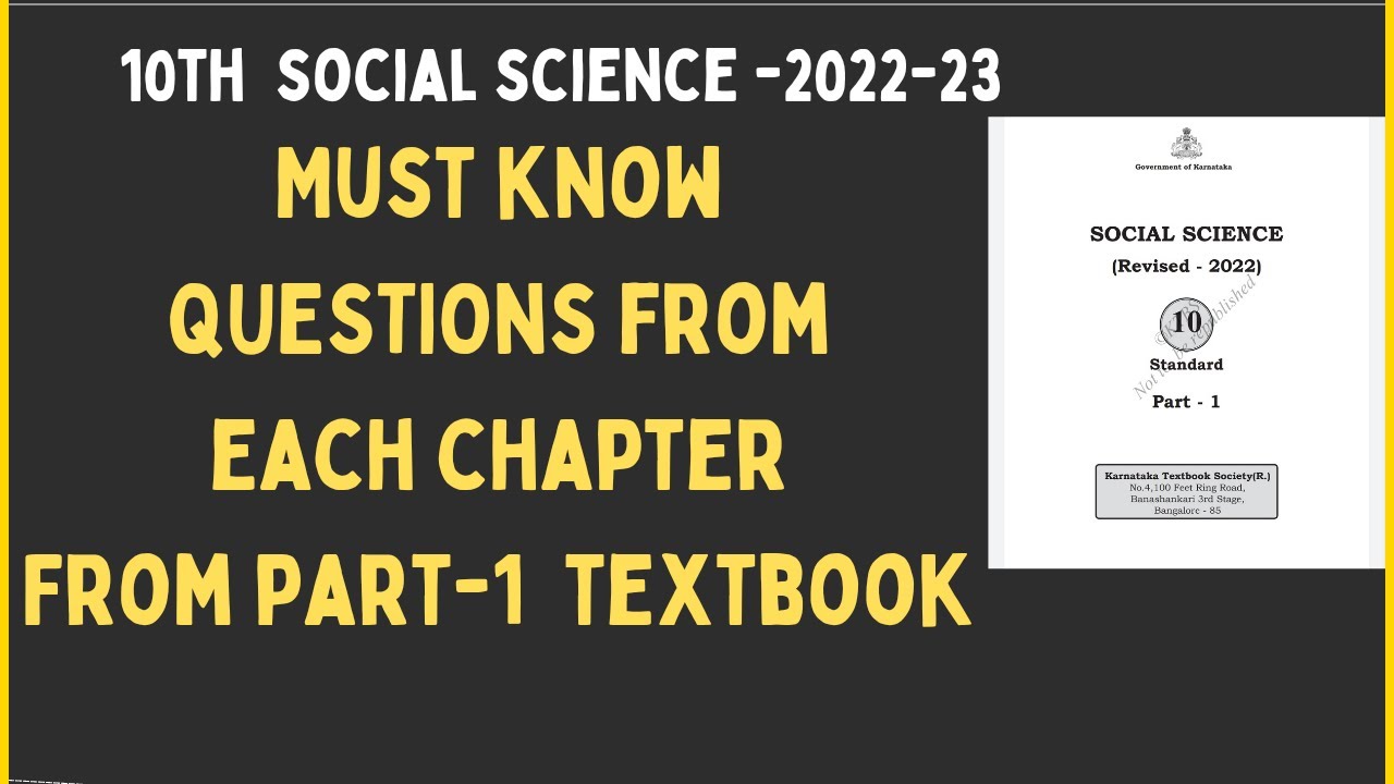 10th Social 2022-23 -Must know questions from each chapter from part-1 ...