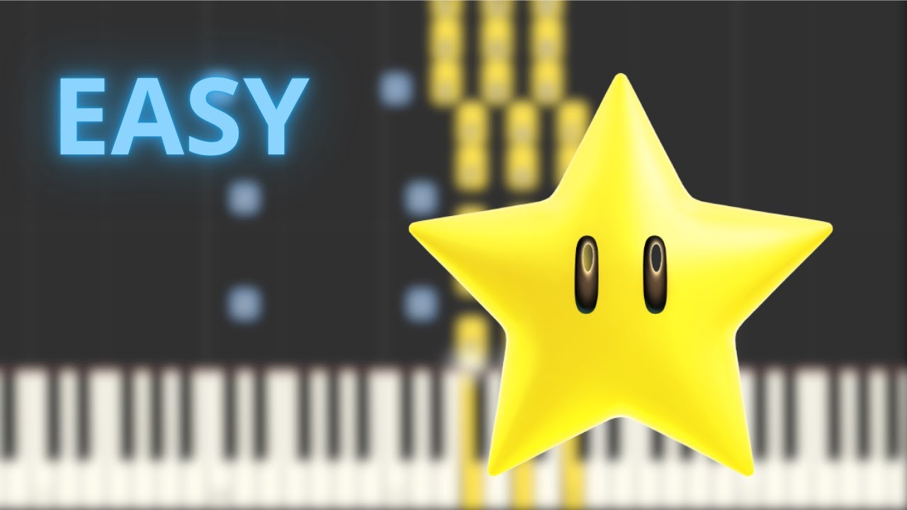 3 Levels of Super Mario Star Theme - Piano Tutorial - From Easy to ...