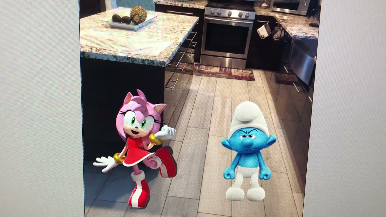 Grumpy Smurf eats Amy Rose’s milk and cookies and gets grounded - YouTube