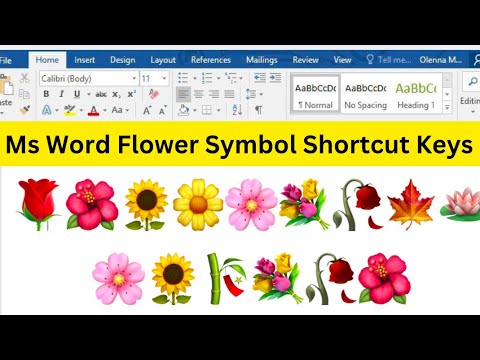 Flower Symbol Shortcut Keys In Microsoft Word (हिन्दी) - YouTube