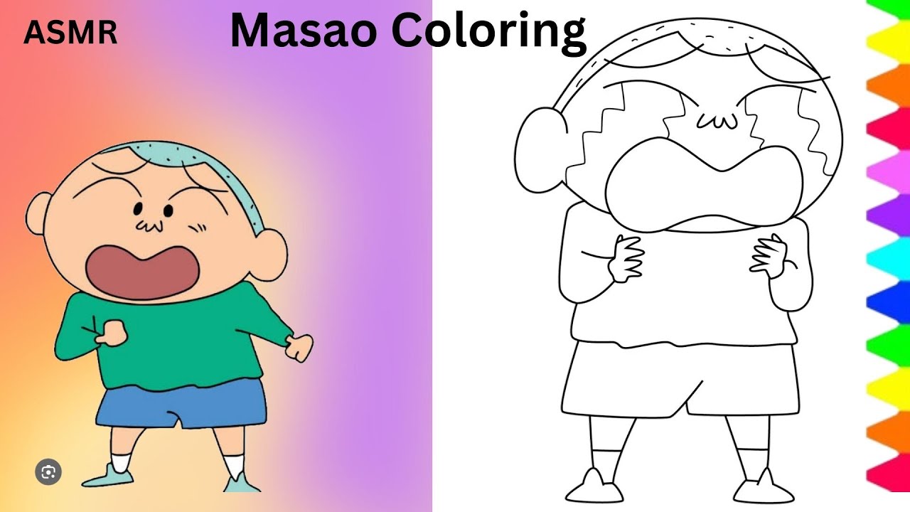 "Coloring Shin-chan's Best Friend! | Masao Tutorial. "Masao from Shin ...