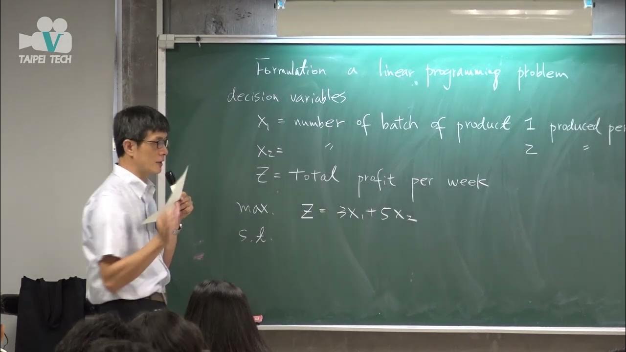 20170914 作業研究一 Linear Programming（1）劉建浩 - YouTube