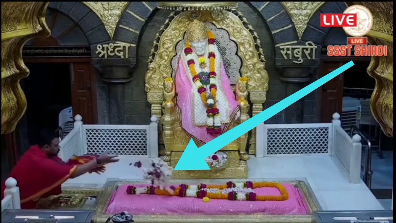 Sai Baba Aarti | Sai Evening Aarti Darshan💖 | Shirdi live 🔴 | Om Sai Ram - YouTube