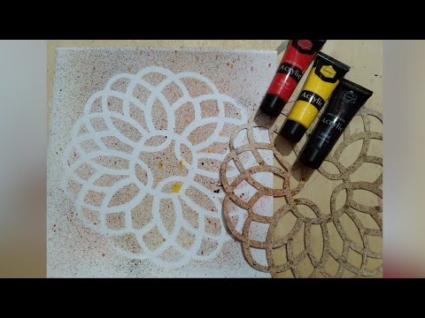 How To Do Stenciling | Stenciling On Paper - YouTube