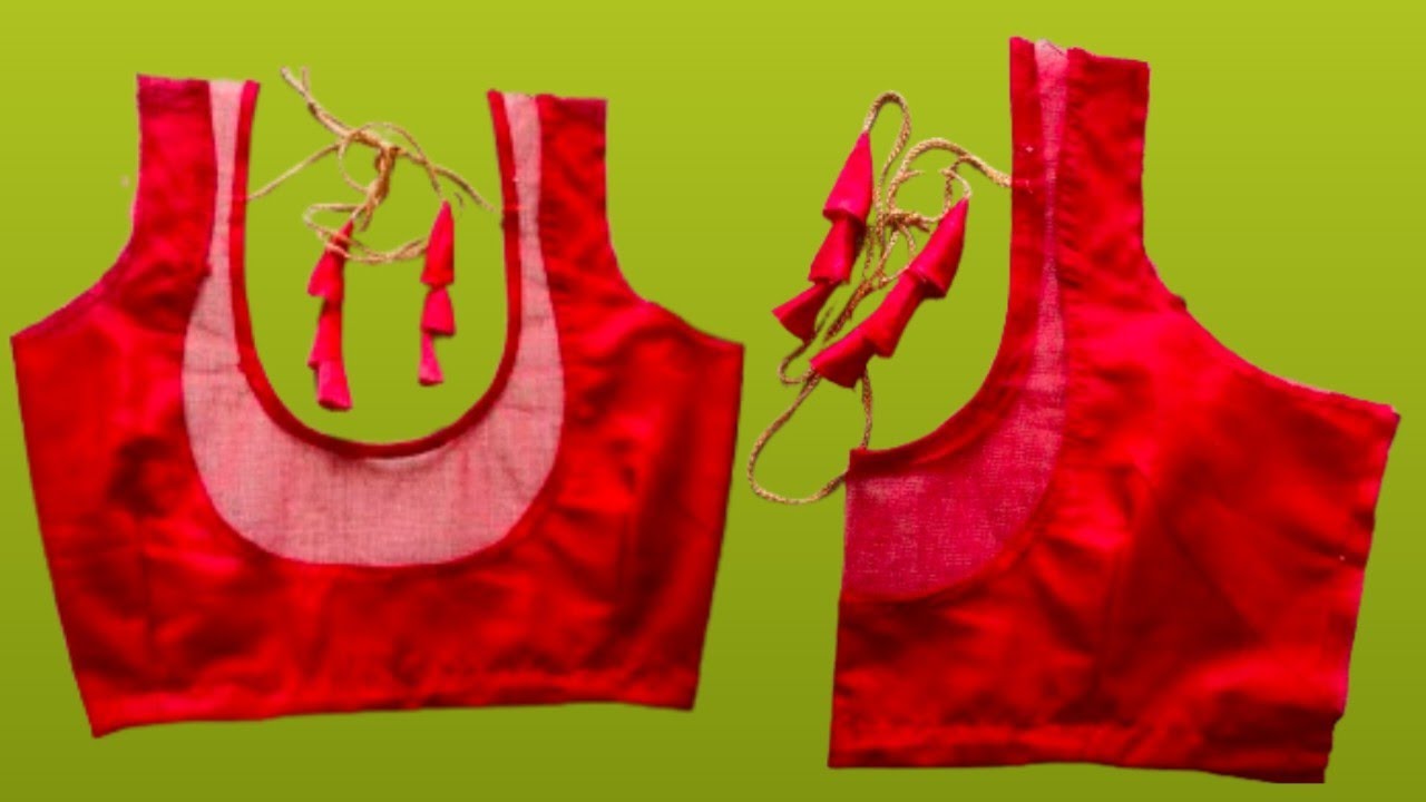 Neck Blouse Design Cutting and Stitching | Net Blouse Back Neck Designs ...
