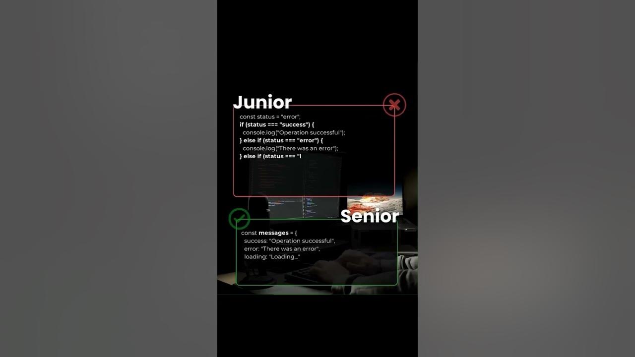 Junior Vs Senior Fronted developer 💻 #webdevelopment #html #programming #javascript #shorts # ...