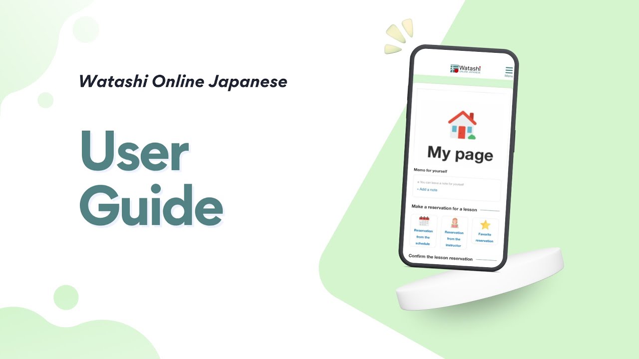 Watashi Online Japanese【User Guide】〜Let's book a Lesson〜 - YouTube