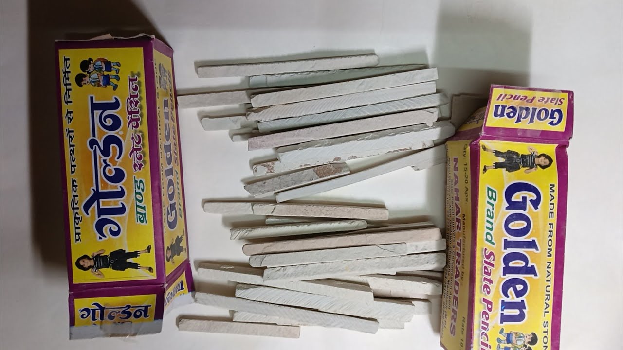 Pure White Earthy & Crunchy: 2 Box Golden Slate Pencil Scraping ASMR ...