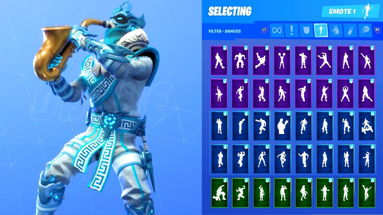 SNOWFOOT SKIN SHOWCASE WITH ALL FORTNITE DANCES & EMOTES - YouTube