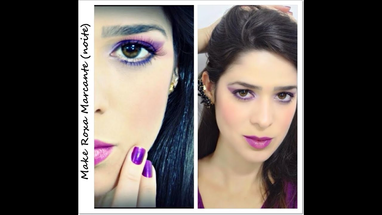 Makeando com K: Make Roxa Marcante (Artistica) - YouTube