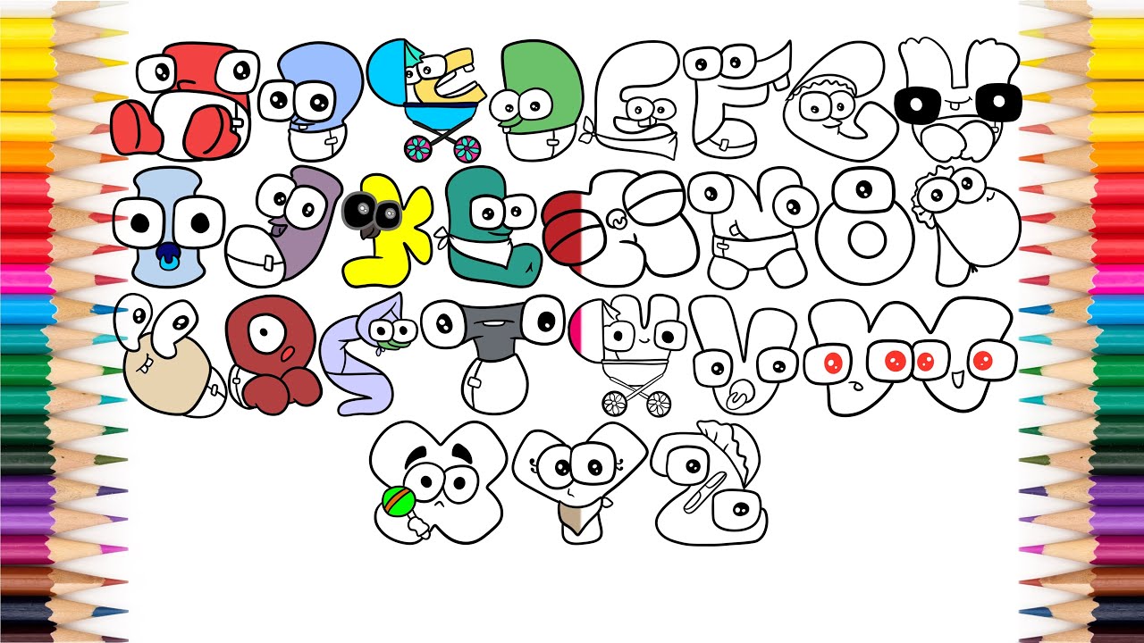 Alphabet lore but they Children 2 Coloring page / Josh Rubin - Black ...