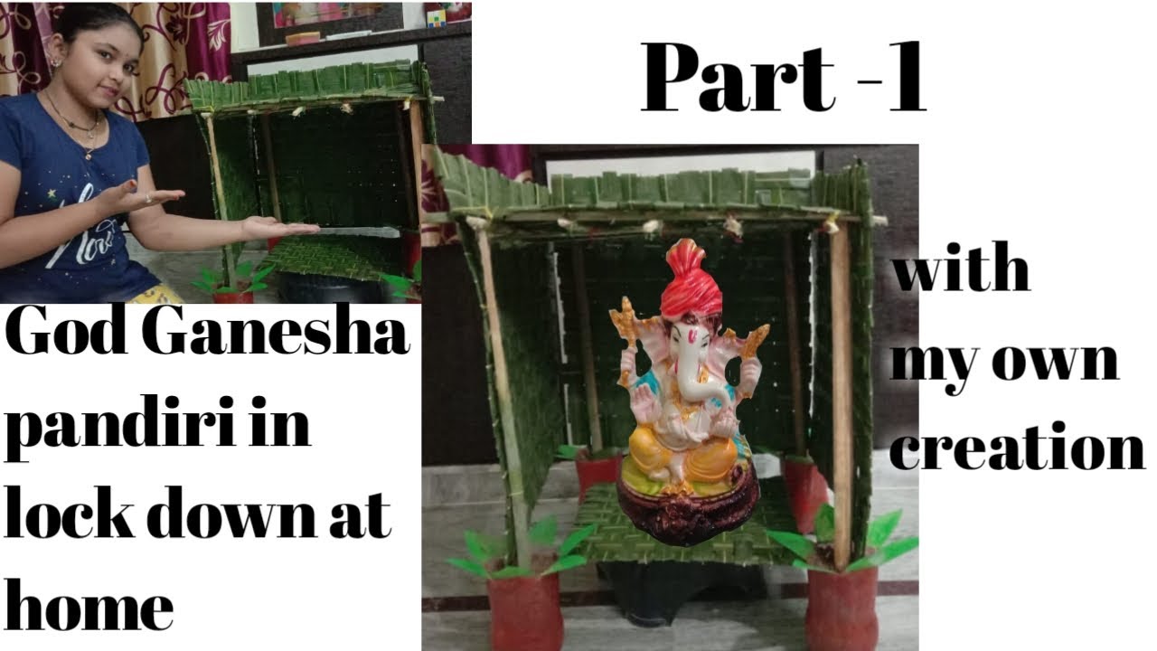 God Ganesha pandiri with coconut leaves easy at home - YouTube
