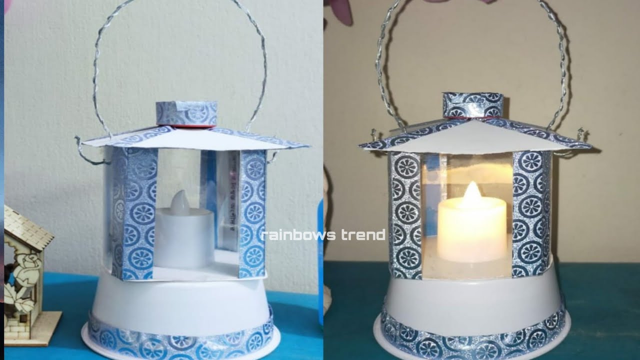Creative Lantern Making | DIY -Illumination with Waste Bottle Idea ...