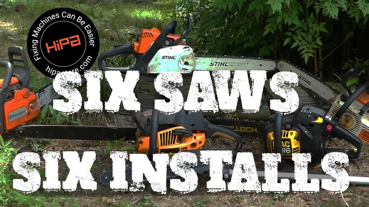 How to Easy Remove and Install Chainsaw Chain on 6 Different Chainsaws ...