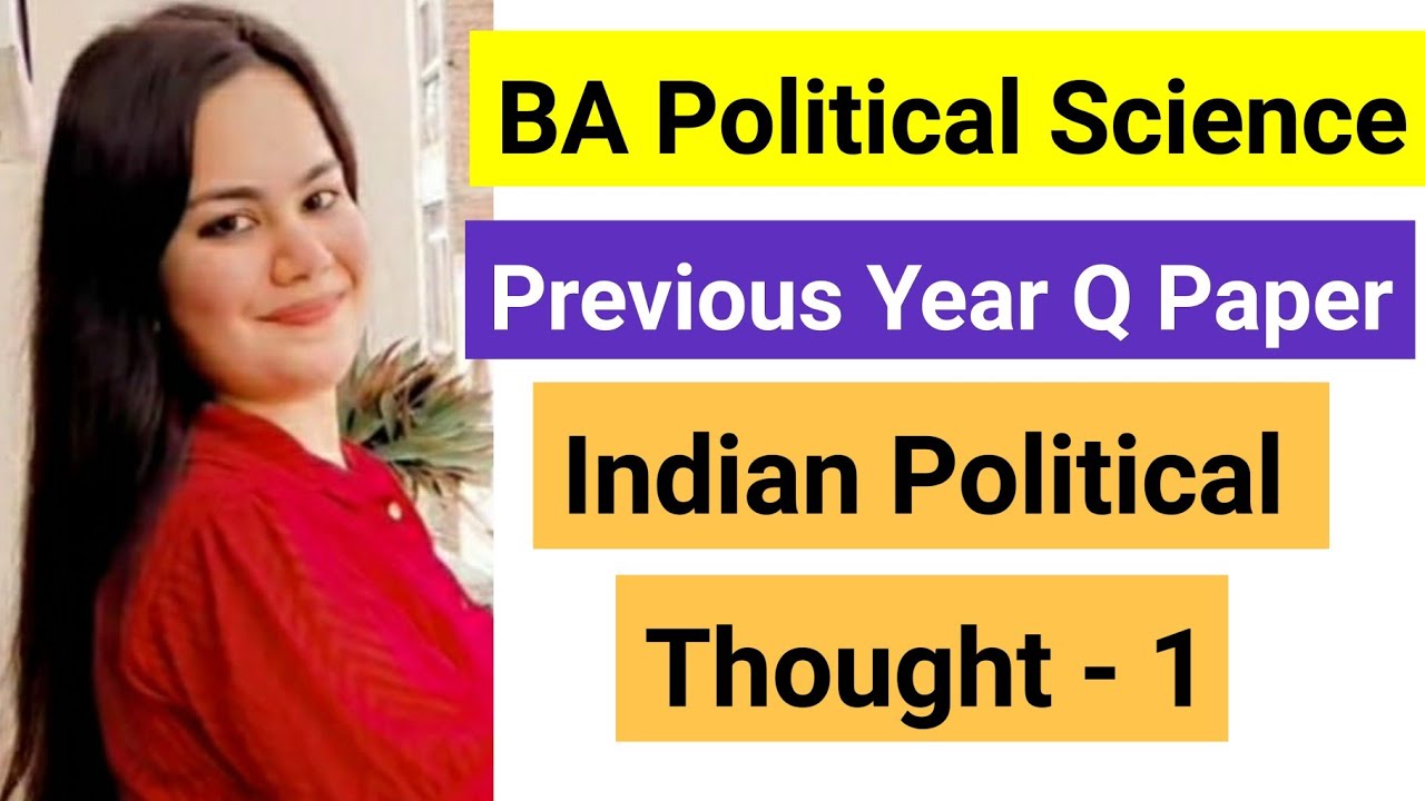 DU Previous Year Question Paper Of Indian Political Thought 1 | BA ...