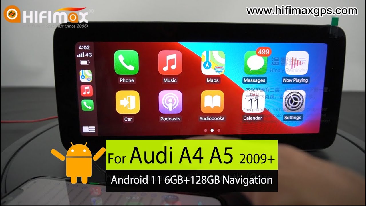10.25 inch Audi A4 A5 Android 11 Navigation GPS screen 6GB + 128GB ...