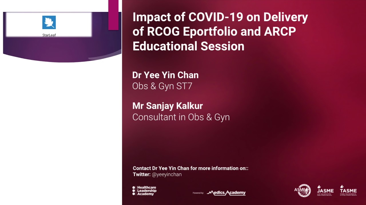 MedEd20 Oral Presentation #45: Impact of COVID-19 on Delivery of RCOG ...