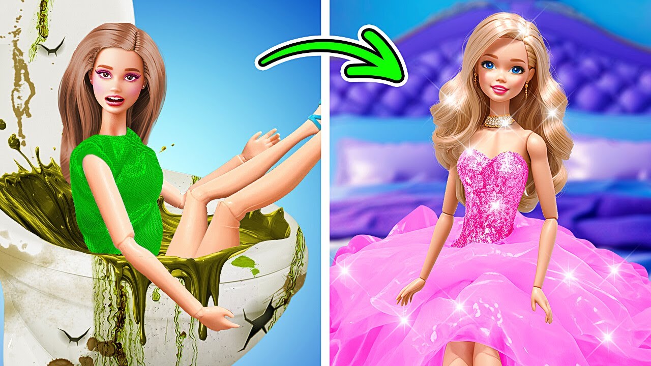 Poor Barbie Wants a Beauty Makeover! Ultimate Doll Crafts and Hacks ...