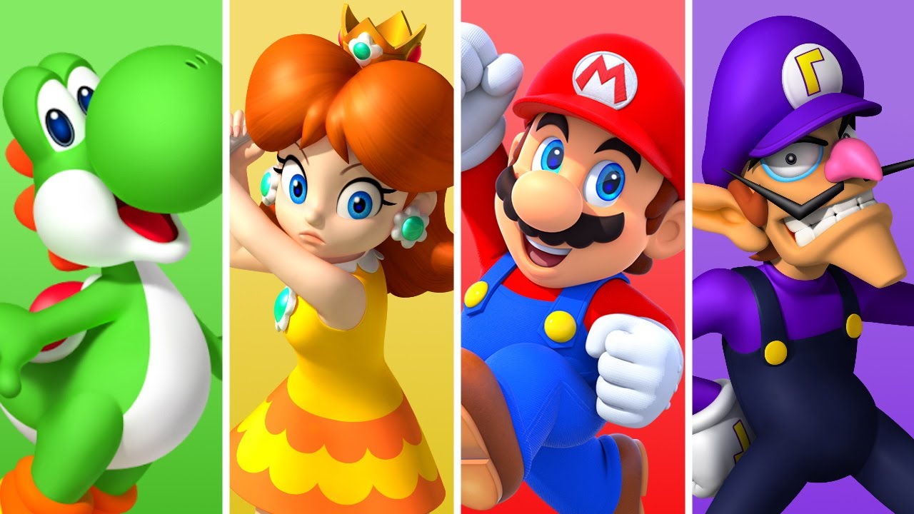 Mario Party Superstars Minigames - Yoshi vs Daisy vs Mario vs Waluigi ...