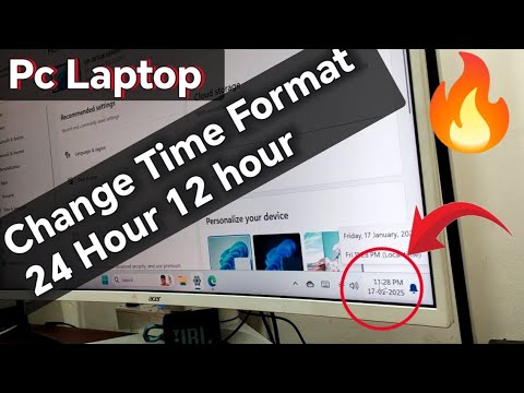 Pc Laptop | Change Time Format 24 Hour 12 hour | How To Set Date And Time On Windows 11 | - YouTube