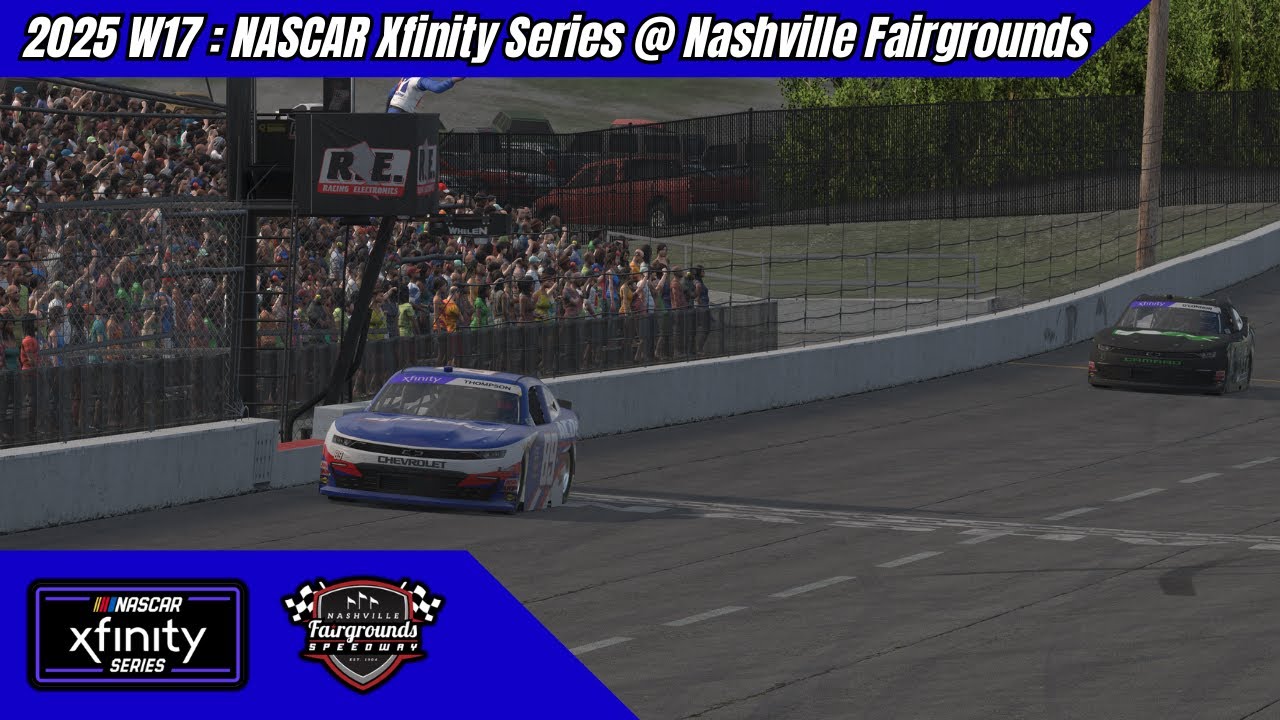 NASCAR iRacing Xfinity Series at Nashville Fairgrounds - YouTube