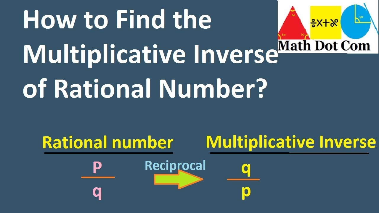 Multiplicative Inverse Of Rational Numbers Multiplicative Identity