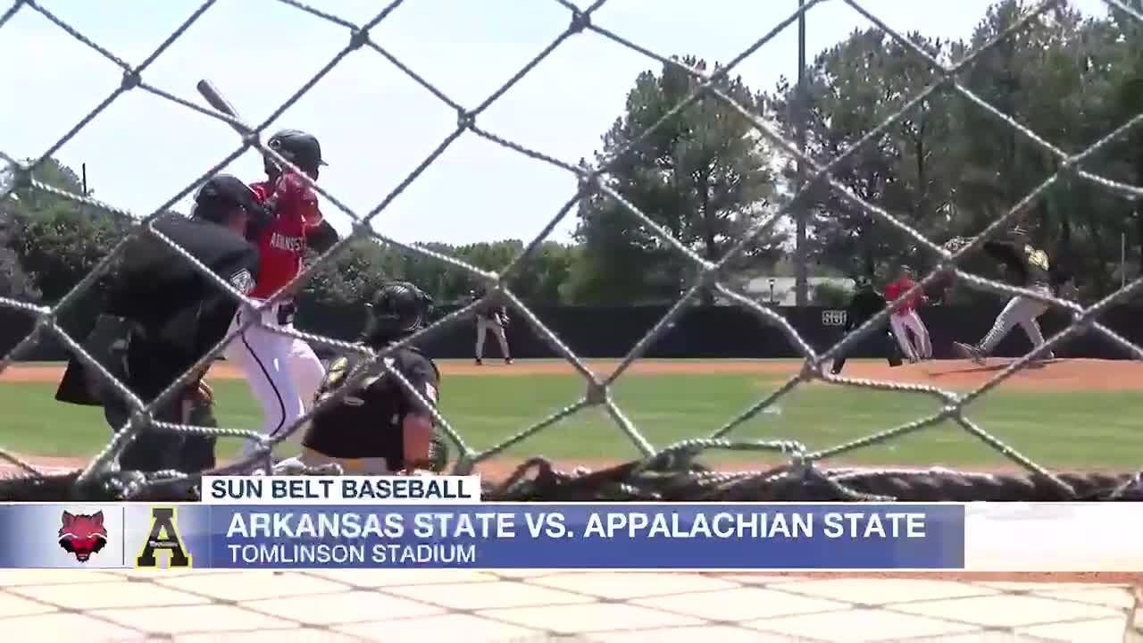 Arkansas State baseball ties with App State, 12-12 - YouTube