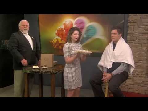 Meteorologist Chase Bullman gets a pie to the face! - YouTube