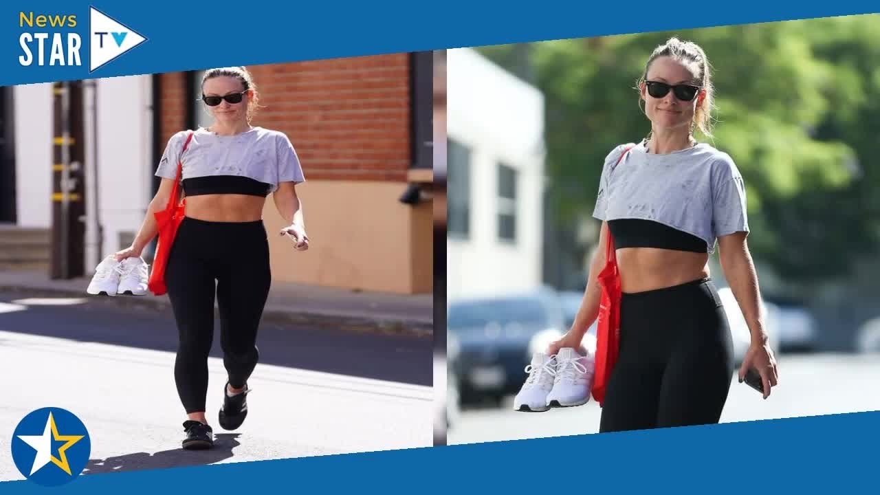 Olivia Wilde is all smiles showing off toned abs after ex’s tattoo ...