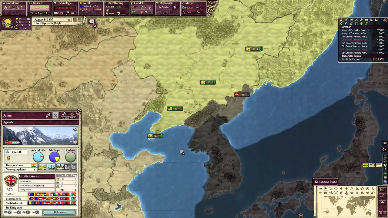 Victoria II: HoD #01 - Erstmal Korea «» Let's Play Victoria II: China ...
