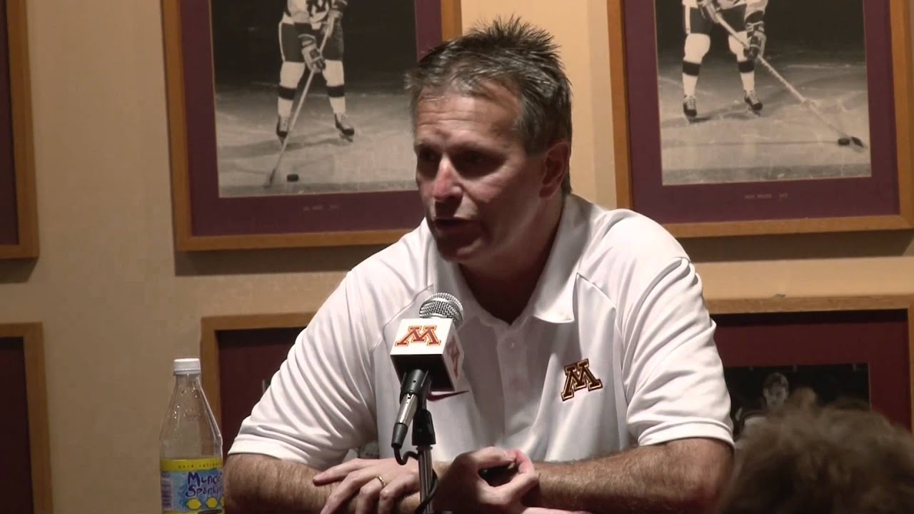 Don Lucia at 2011 Gopher Hockey media day - YouTube