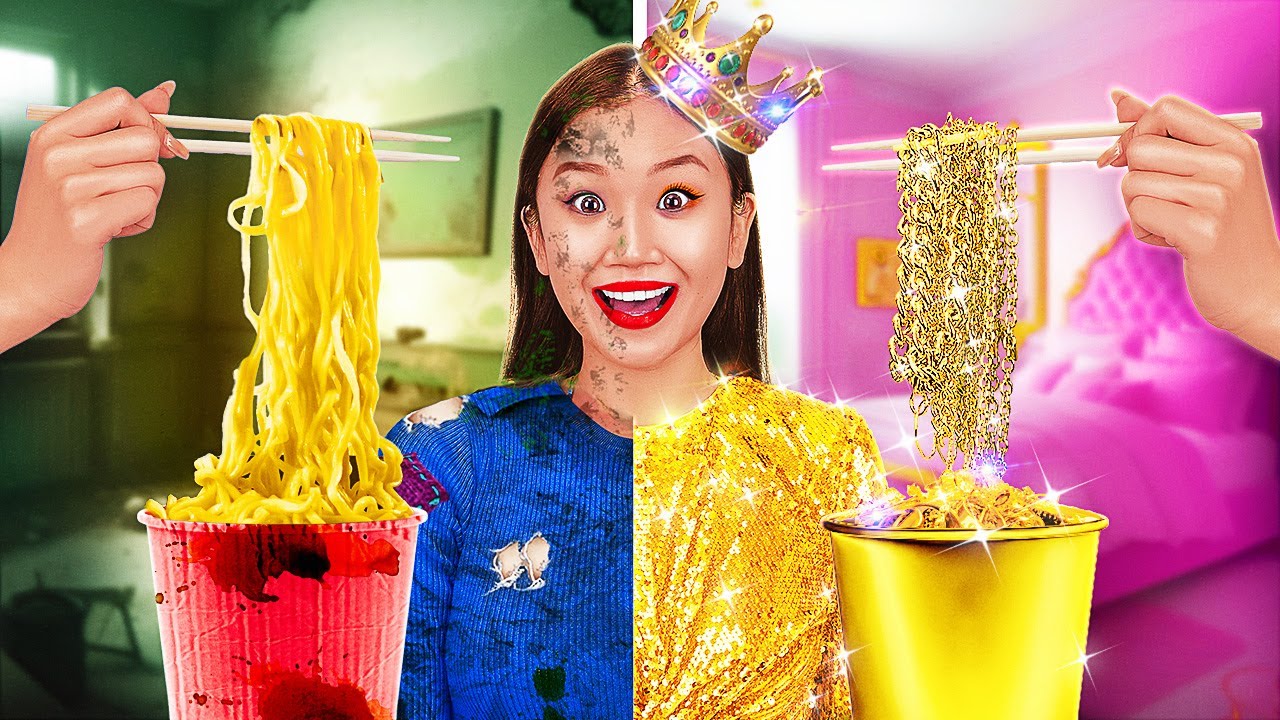 昂貴與便宜的食物對決🍕 輕鬆改善餐點的聰明DIY技巧 By 123 GO! CHALLENGE - YouTube