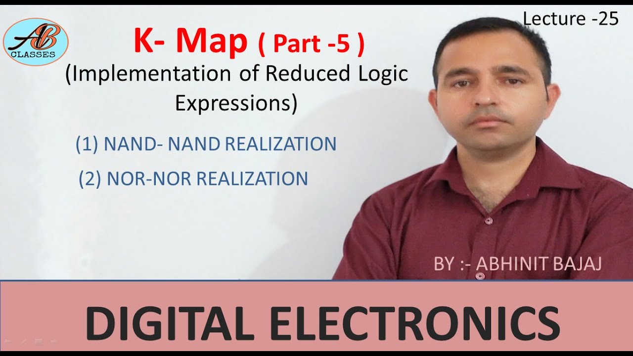 NAND -NAND and NOR-NOR Implementation ( Kmap part -5) - YouTube