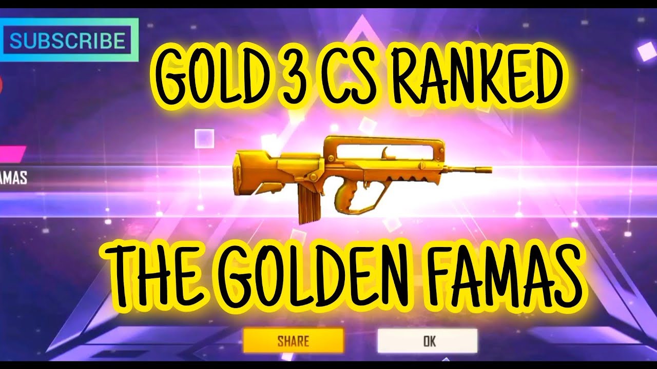 CS RANKED REACH GOLD 3||NEW GOLDEN FAMAS SKIN|| 2 GAMING BROTHER ...