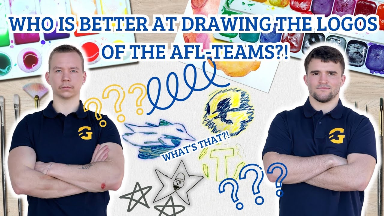 Who's better at drawing the Logos of the AFL-Teams?! | Draw with the ...