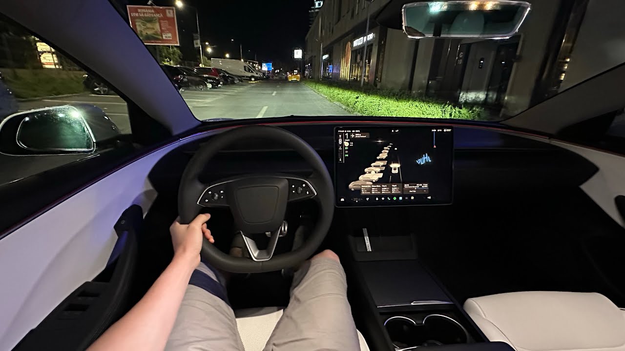 Tesla Model 3 Performance 2024 Night Drive - YouTube