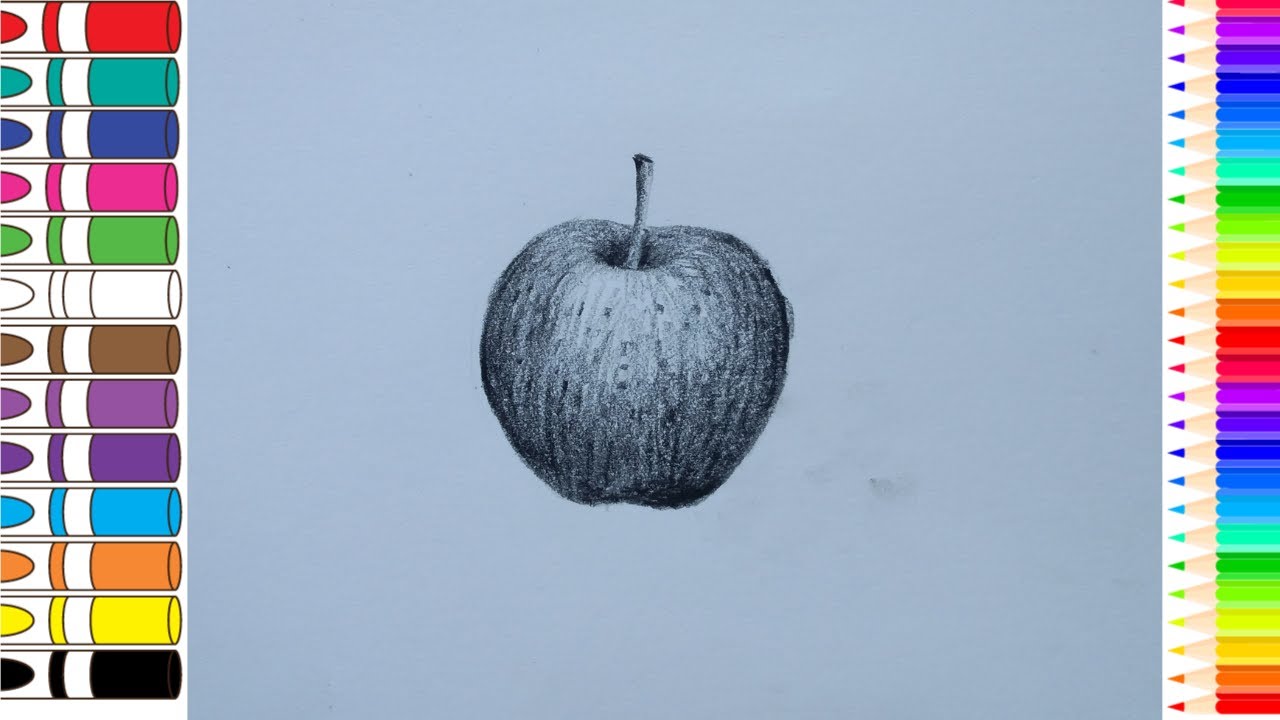 Apple:Drawing, Drawing and Painting. How to Draw Apple. วาดภาพระบายสี แ ...