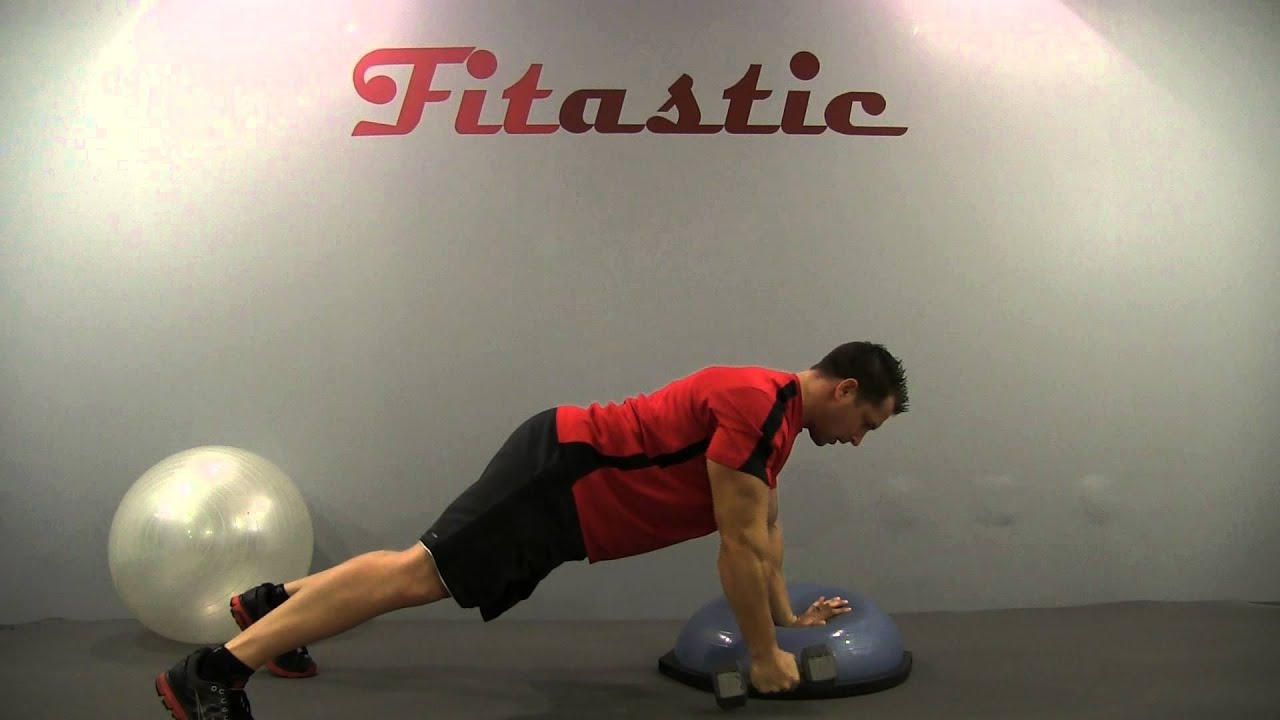 Bosu Ball Single Arm Dumbbell Row - YouTube