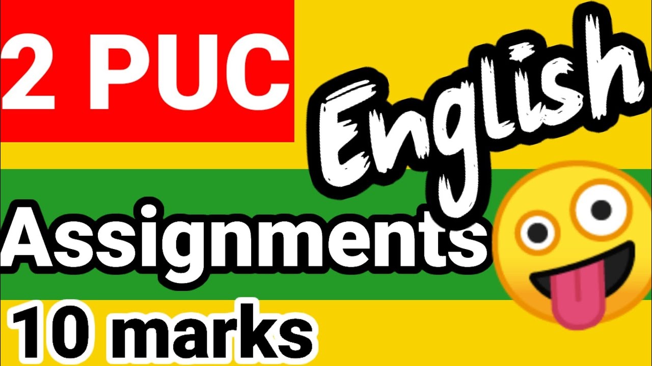2nd puc english assignments for the academic year 2023-24 Karnataka ...