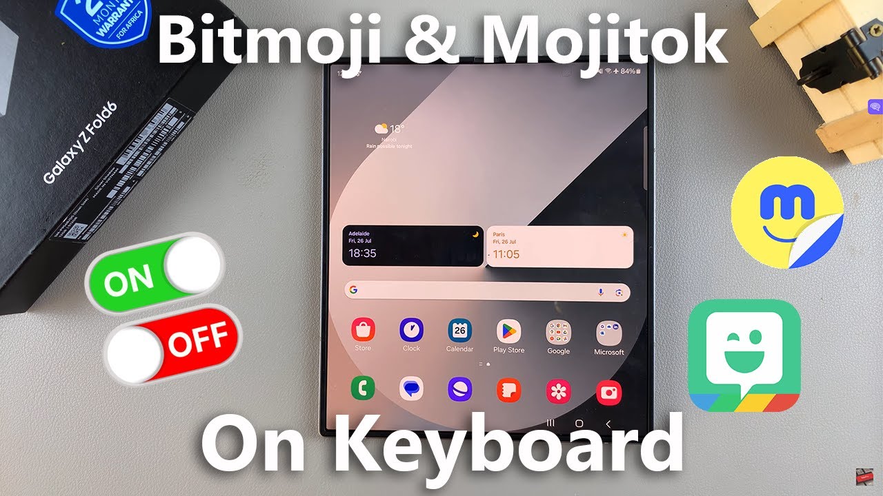 How To Turn Bitmoji & Mojitok On / Off On Samsung Galaxy Z Fold 6 - YouTube