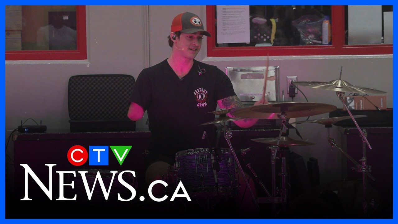One-armed drummer’s motivational story - YouTube