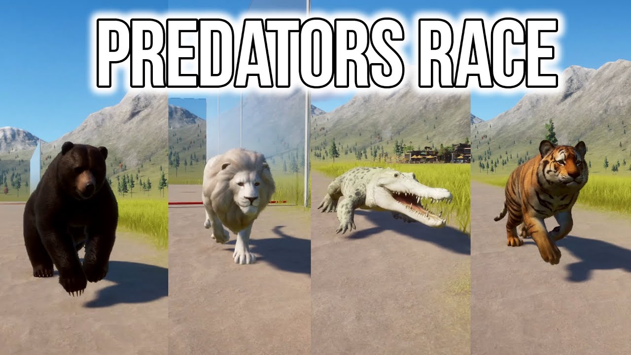 Predator Animals Speed Races in Planet Zoo includes Albino Lion, Bengal ...
