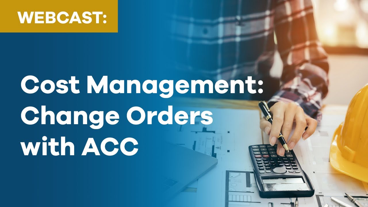 Cost Management - Change Orders with Autodesk Construction Cloud - YouTube