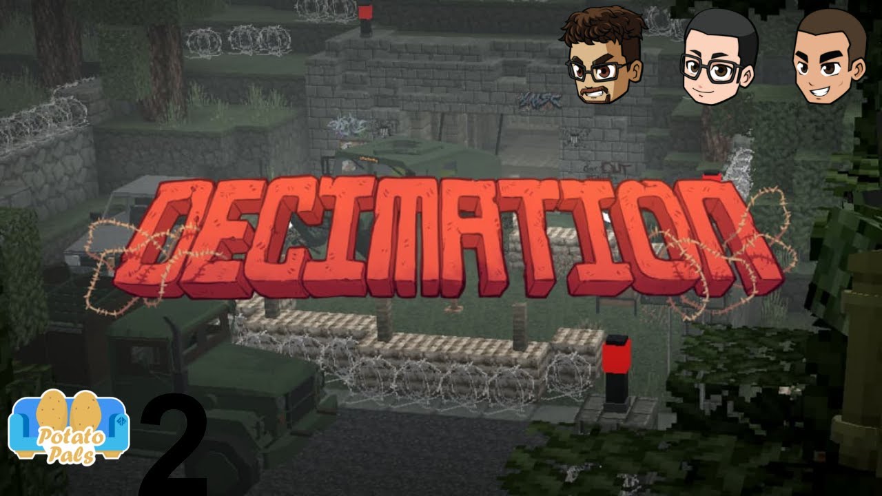 Guns in Minecraft?!? | Decimation Minecraft : Episode 2 - Potato Pals - YouTube