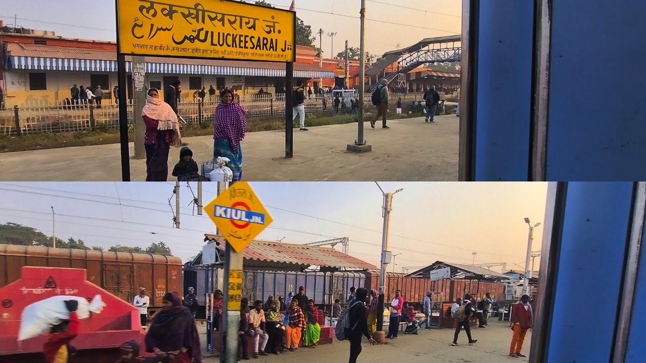Departing Luckeesarai and skipping Kiul Junction | Patna - Howrah ...