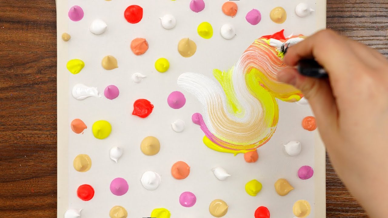 Easy Brush Painting Technique / Abstract Art (1320) - YouTube