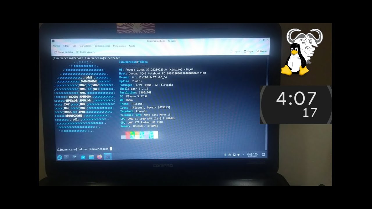 Fedora KINOITE - Linux Inmutable - Prueba de Desempeño - YouTube