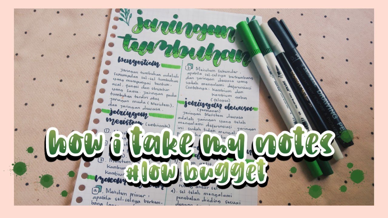 how i take my notes #1 - YouTube
